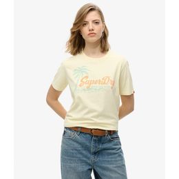 Superdry Damen Locker Geschnittenes Lo-fi Outdoor-t-shirt Yellow - Gr&ouml;&szlig;e: 40 2102421502257QUD019