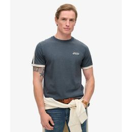Superdry Herren Essential Retro T-shirt mit Streifen und Logo Marineblau - Gr&ouml;&szlig;e: L 1040405000706JUA003