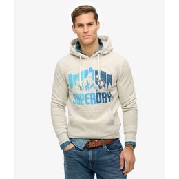 Superdry Herren Mountain Regenbogen Hoodie Hellgrau - Gr&ouml;&szlig;e: L 10406065019025WB003