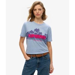 Superdry Damen L&auml;ssiges Outdoor T-shirt mit Streifen Blue - Gr&ouml;&szlig;e: 44 21024215022622AP025