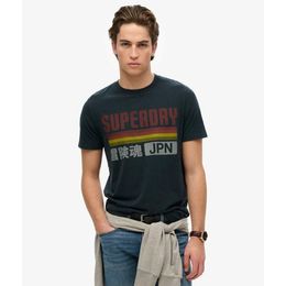 Superdry Herren L&auml;ssiges Japan T-shirt mit Streifen Navy - Gr&ouml;&szlig;e: L 104040550320398T003