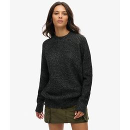 Superdry Damen Grob Gestrickter, &uuml;bergro&szlig;er Pullover mit Raglan&auml;rmeln Schwarz - Gr&ouml;&szlig;e: Xxl 210322750066502A005