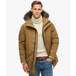 Superdry Herren Everest Parka mit Kunstfellbesatz Braun - Gr&ouml;&szlig;e: S 10202020005779KP001