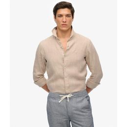 Superdry Herren Besticktes Vacation Leinenhemd Beige - Gr&ouml;&szlig;e: Xxl 1041009500642G1Y005