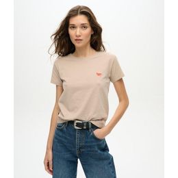 Superdry Damen Grau Figurbetontes Essential Logo T-Shirt Bestickt, Gr&ouml;&szlig;e: 40 21024220001272WE019