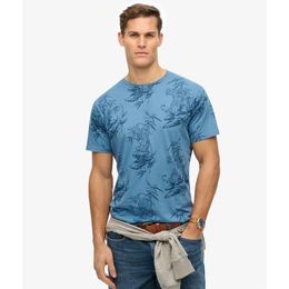 Superdry Herren Klassisches Essential T-shirt mit Print Blau - Gr&ouml;&szlig;e: Xxl 1040405000733F8S005