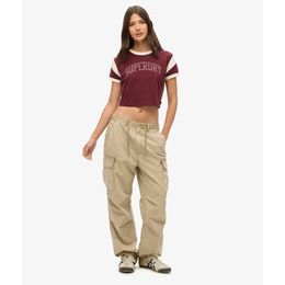Superdry Damen Para Cargohose mit Niedriger Leibh&ouml;he Braun - Gr&ouml;&szlig;e: 30/32 21236315001642DN060