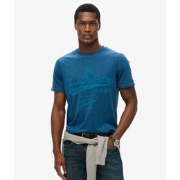 Superdry Herren Locker Geschnittenes, Verwaschenes Workwear T-shirt Blue - Gr&ouml;&szlig;e: S 1040405503184E8Q001