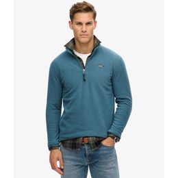 Superdry Herren Polar Fleece Pullover mit Halbrei&szlig;verschluss Blau - Gr&ouml;&szlig;e: Xxl 1040607500847ZDM005