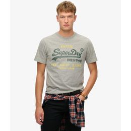 Superdry Men's Klassisches, L&auml;ssiges T-shirt mit Vintage-logo Hellgrau - Gr&ouml;&szlig;e: M 1040405503176XJE002