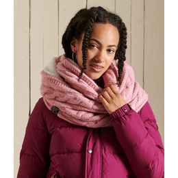Superdry Damen Tweed-schlauchschal mit Zopfmuster Pink - Gr&ouml;&szlig;e: One Gr&ouml;&szlig;e 21591206000356JF007