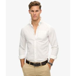 Superdry Herren Studios Linen Button-down-hemd aus Bio-baumwolle Wei&szlig; - Gr&ouml;&szlig;e: L 104100950053901C003