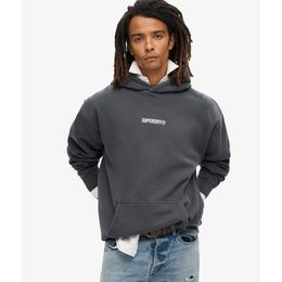 Superdry Herren Hoodie mit Lockerer Passform und Mikro-logo Dunkelgrau - Gr&ouml;&szlig;e: M 1040606501842PIJ002