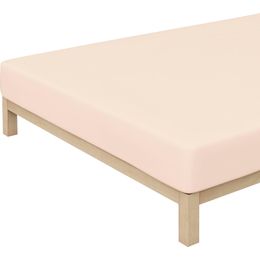 Spannbettlaken Schlafgut, rot, Mako-Zwirn-Jersey, Obermaterial: 95% Baumwolle, 5% Elasthan, Bettlaken, "Premium", Zero Waste Verpackung, PREMIUM