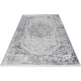 Teppich Wecon Home, B:120cm H:7mm L:170cm, grau, Kunstfaser, Wohnzimmer, Teppiche, "SoHo Touch", Hoch-Tief-Struktur, Wohnzimmer