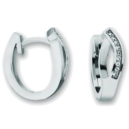 ONE ELEMENT Damen Paar Creolen "Zirkonia Ohrringe Creolen aus 925 Silber", Damen,mit Zirkonia, Silber 925 (Sterlingsilber), silber, Silber 925