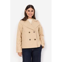 soyaconcept Damen Kurzjacke "SC-AMANDA 1"8008 sand, Gr. XL, unifarben, Web, Obermaterial: 56% Baumwolle, 44% Polyester, Jacken