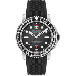 Herren Quarzuhr "BLACK MARLIN, SMWGN0001701", silber, SWISS MILITARY HANOWA, Armbanduhren, Armbanduhr, Herrenuhr, Swiss Made, Datum, Saphirglas