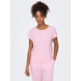 Only Play Damen Trainingsshirt "ONPAUBREE SS LOOSE TRAIN TEE - NOOS", rosa, Gr. M, unifarben, Jersey, Obermaterial: 88% Polyester, 12% Elasthan,