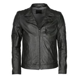 Mustang Herren Lederjacke "31022129", schwarz, Gr. M, Obermaterial: 100% Lammleder; Innenfutter: 100% Polyester; &Auml;rmelfutter: 100% Polyester, Jacken