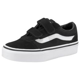 Vans Kinder Sneaker "Ward V", Gr. 34, schwarz, Leder, Schuhe, mit Klettverschluss