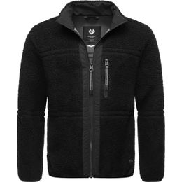 Ragwear Herren Plüschjacke "Noory", schwarz, Gr. XXL, Plüsch, Material: 100% Polyester, Jacken, Herren Basic Teddy-Fleece Jacke