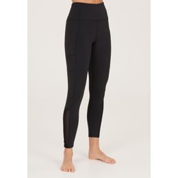ENDURANCE ATHLECIA ATHLECIA Damen Trainingstights "Elli", schwarz, Gr. 40, unifarben, 80% Polyester, 20% Elasthan, Hosen, mit flachen N&auml;hten und Quick Dry-Technologie
