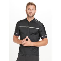Endurance Herren Radtrikot "Jackal", schwarz, Gr. M, gestreift, 90% Polyester, 10% Elasthan, Trikots, mit praktischer Quick Dry-Technologie