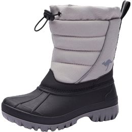 Kangaroos Kinder Winterstiefel "K-Ben", Gr. 29, grau, Synthetik, Textil, Schuhe, Snowboots, Winterboots, Winterschuhe, wasserabweisend