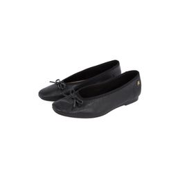 Tommy Hilfiger Damen Ballerina "SOFT LEATHER BALLERINA BOW", Gr. 37, schwarz, Nappaleder, Schuhe, Businessschuh, Flats, Slipper, Schlupfschuh in