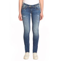 Damen Bequeme Jeans "PULPREG", blau, Gr. 26, Le Temps Des Cerises, 94% Baumwolle, 4% Polyester, 2% Elasthan, Jeans, mit Plumping-Effekt
