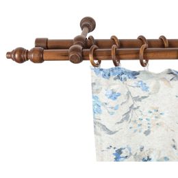 Gardinenstange SN DECO GROUP, L:120cm, braun, Holzwerkstoff, Gardinenstangen, "Filigrano", 28 mm, Holz, verschiedene L&auml;ngen und Farben, Komplettset