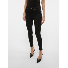 Véro Moda VERO MODA Damen Skinny-fit-Jeans "VMFLASH MR SKINNY JEANS LI140 GA NOOS", schwarz, Gr. XL, unifarben, Denim/Jeans, Obermaterial: 57% Modal, 39%