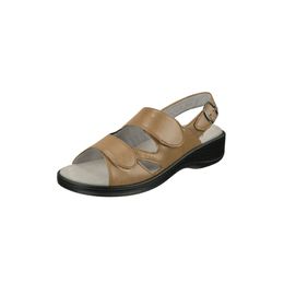 Natural Feet Damen Sandale "Cornelia", Gr. 43, braun, Lederimitat, Schuhe, mit bequemem Sola-Stretch