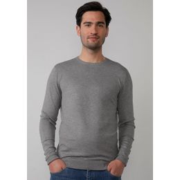 Herren Strickpullover, grau, Basic, Gr. XXL, PETROL INDUSTRIES, meliert, Obermaterial: 80% Viskose, 20% Polyamid, Pullover, mit Rundhalsausschnitt