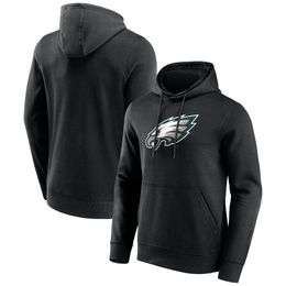 Fanatics Damen Kapuzenpullover "Fanatics Hoodie Philadelphia Eagles Primary Logo Graphic", schwarz, Gr. M, 80% Baumwolle, 20% Polyester, Pullover