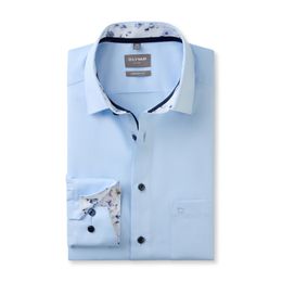 OLYMP Herren Businesshemd "Luxor comfort fit", blau, Gr. 54, Web, Obermaterial: 100% Baumwolle, Hemden