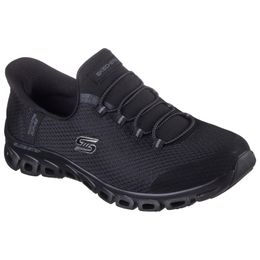 Skechers Damen Slip-On Sneaker "GLIDE-STEP-PURSUIT", Gr. 41, schwarz, Textil, unifarben, Schuhe, Freizeitschuh mit elastischem Einstieg