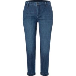 Slim-fit-Jeans MAC "CHINO turn up", Damen, Gr. 40, N-Gr, schwarz basic wash, Denim/Jeans, Obermaterial: 98% Baumwolle, 2% Elasthan, unifarben, slim fit knöchelfrei, Jeans, im Five-Pocket Style