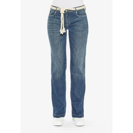 Damen Bequeme Jeans "FLARE", blau, Gr. 28, Le Temps Des Cerises, 92% Baumwolle, 6% Synthetik, 2% Elasthan, Jeans, in tollem Bootcut-Schnitt