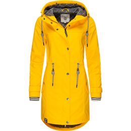 PEAK TIME Damen Regenjacke "L60042", gelb, Gr. XXXL, Obermaterial: 100% Polyurethan; Futter 1: 100% Polyester; Futter 2: 60% Baumwolle, 40%