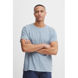 Blend Herren T-Shirt "BHDinton tee crew", blau, Gr. XXXL, unifarben, Single Jersey, Obermaterial: 95% Baumwolle, 5% Elasthan, Shirts