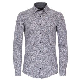 Casamoda Herren Langarmhemd "Casamoda Freizeithemd Print", blau, Gr. 5XL, bedruckt, 100% Baumwolle, Hemden