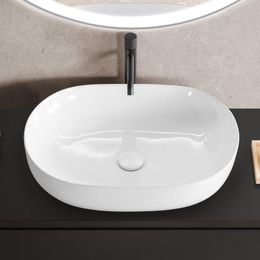 evineo ineo3 Aufsatzwaschtisch B: 60 H: 13,5 T: 41,5 cm, mit pflegeleichter Oberfl&auml;che, BE0929WH,