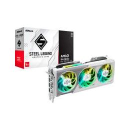 Asrock Radeon RX 9070 XT Steel Legend 16GB, Grafikkarte wei&szlig;, RDNA4, GDDR6, 3x DisplayPort, 1x HDMI 2.1