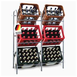 Karat Flaschenkastenst&auml;nder Rocket Grau 96 x 32,5 x 115,5 cm