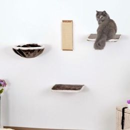 Rohrschneider &reg; Katzen-Kletterwand 4-teilig grau