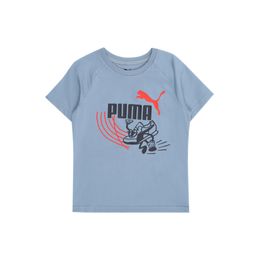 Puma T-Shirt 'LITTLE RUNNERS' Jungen Gr&ouml;&szlig;e 122 hellblau / rot / schwarz