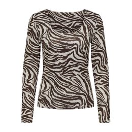 Only Shirt 'ONLLone' female size S Dark brown / Off white