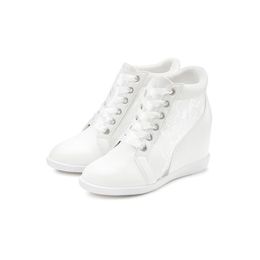 Lascana Sneaker 'Freizeitschuh, Halbschuh, Keilstiefelette, Stiefelette,' wei&szlig; Gr. 42 f&uuml;r Damen. Mit Spitze